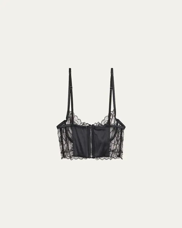 LIVY Paradis Bead-embroidered Bustier