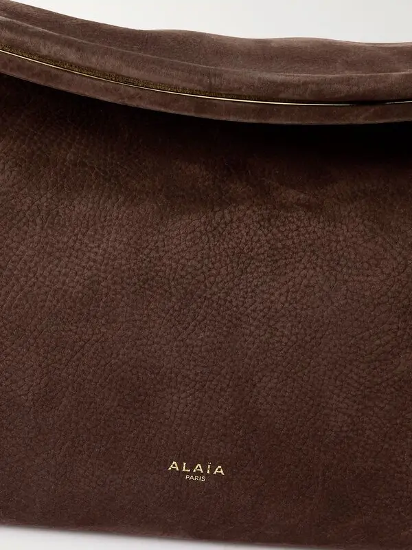 Alaïa Le Click Large Nubuck Shoulder Bag