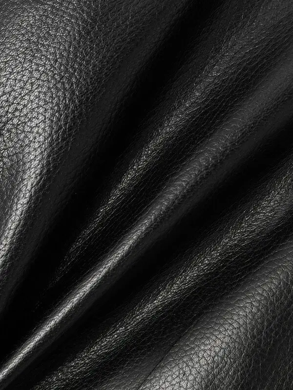 Alaïa Padded Leather Bomber Jacket - Black