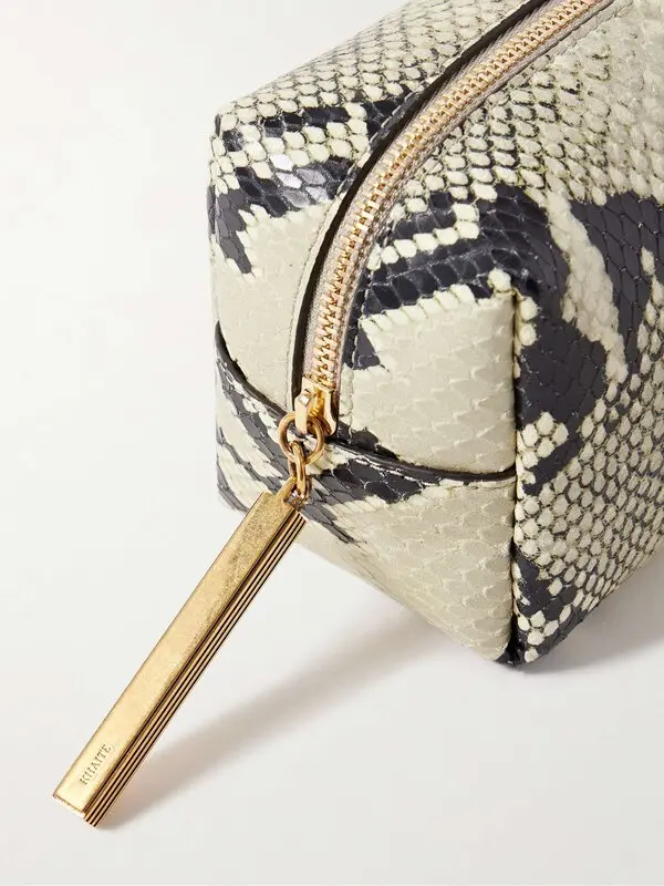 Khaite Kye Snake-effect Leather Clutch - Snake Print