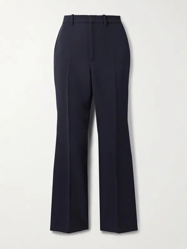 Gucci Wool-crepe Flared Trousers - Blue