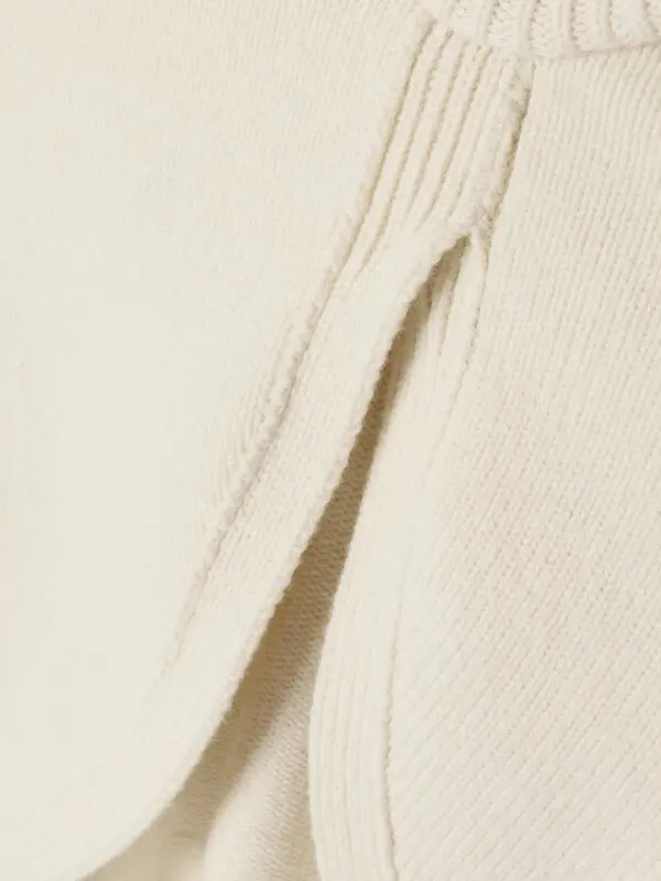 Alaïa Cropped Cashmere-blend Turtleneck Sweater - Neutrals
