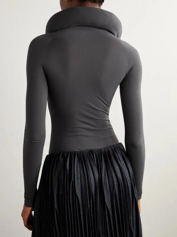 Alaïa Hooded Stretch-jersey Bodysuit