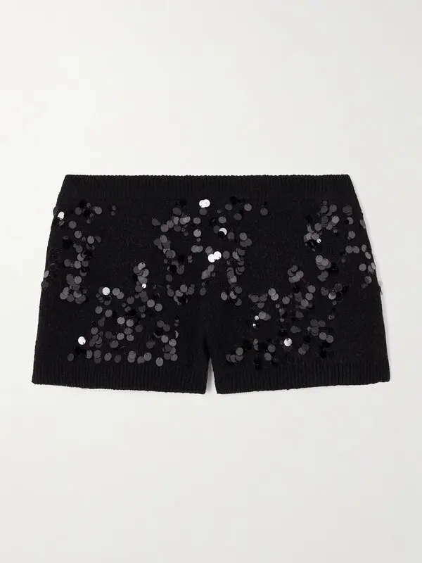 Gucci Sequined Bouclé Micro Shorts