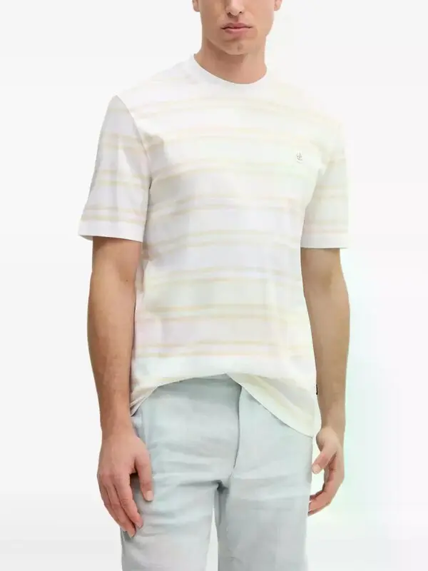BOSS Striped Short-sleeved T-shirt - White