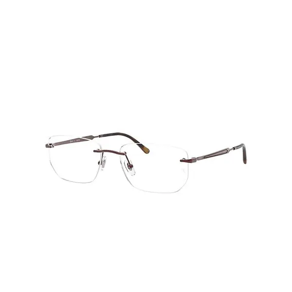 Ray-ban Optics Eyeglasses Frame Clear Lenses Polarized - Bordeaux