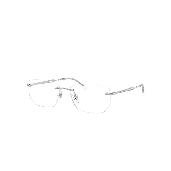 Ray-ban Optics Eyeglasses Frame Clear Lenses Polarized - Silver