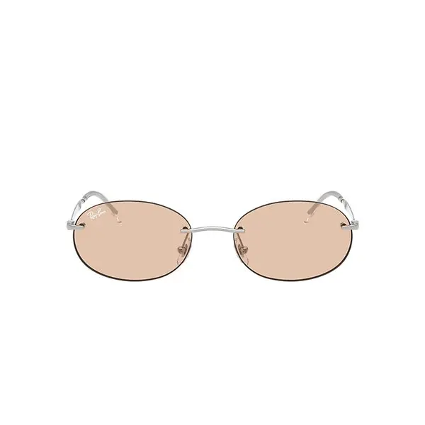 Ray-ban Rimless Oval Sunglasses - Silver