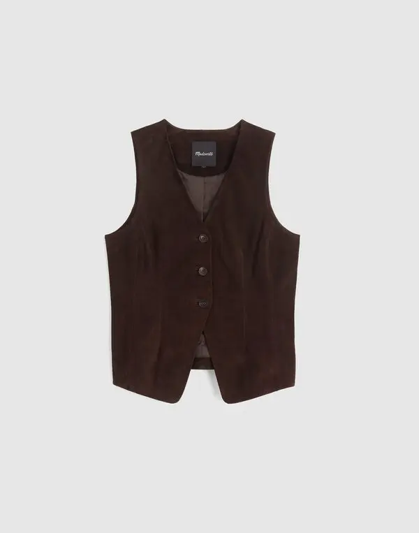 Madewell Suede Cutaway Vest
