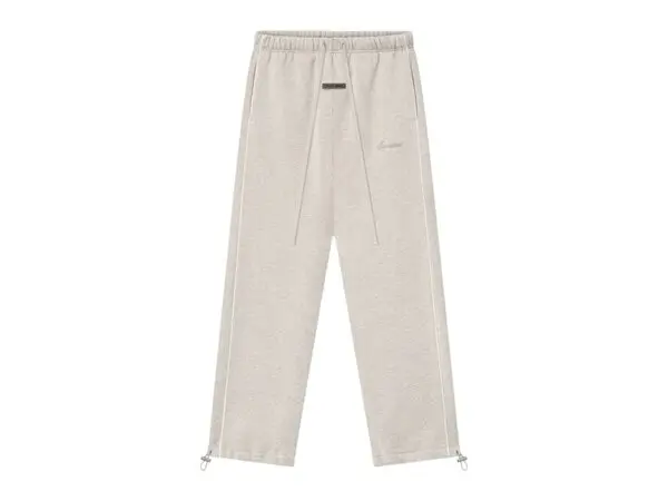 Fear Of God Essentials Relaxed Fleece Piping Sweatpant - Heather Stone/cloud White