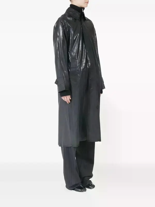 MAISON MARGIELA Crackle-effect Longline Trench Coat