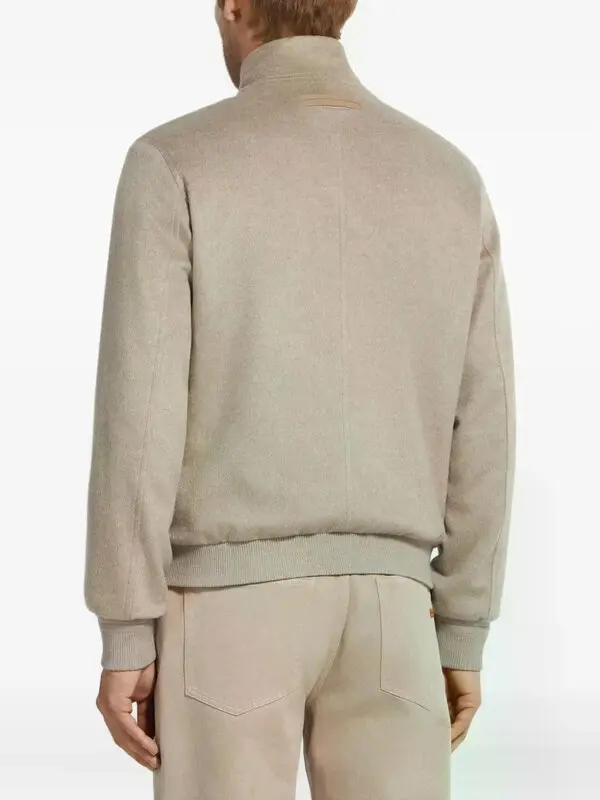 Zegna Cashmere Zip-up Bomber Jacket