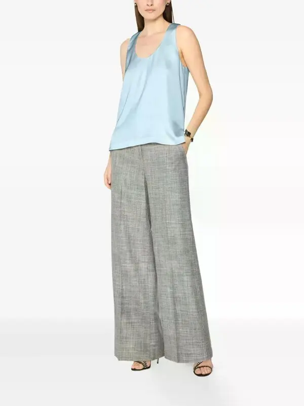 GENNY Satin Sleeveless Top - Blue