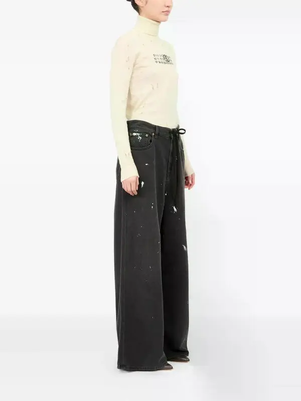 MAISON MARGIELA Paint-splatter Wide-leg Jeans