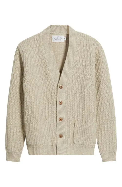 ALEX CRANE Vale Merino Wool V-neck Cardigan - Bone