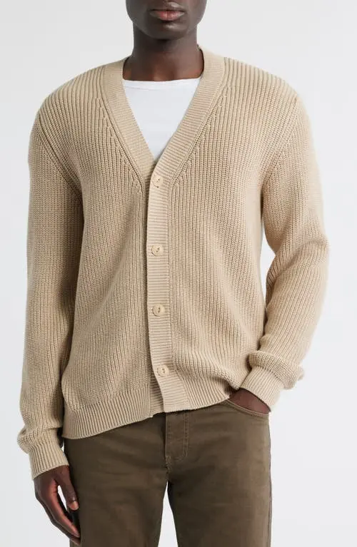 ALEX CRANE Organic Cotton V-neck Cardigan - Bone