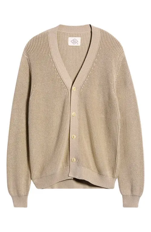 ALEX CRANE Organic Cotton V-neck Cardigan - Bone
