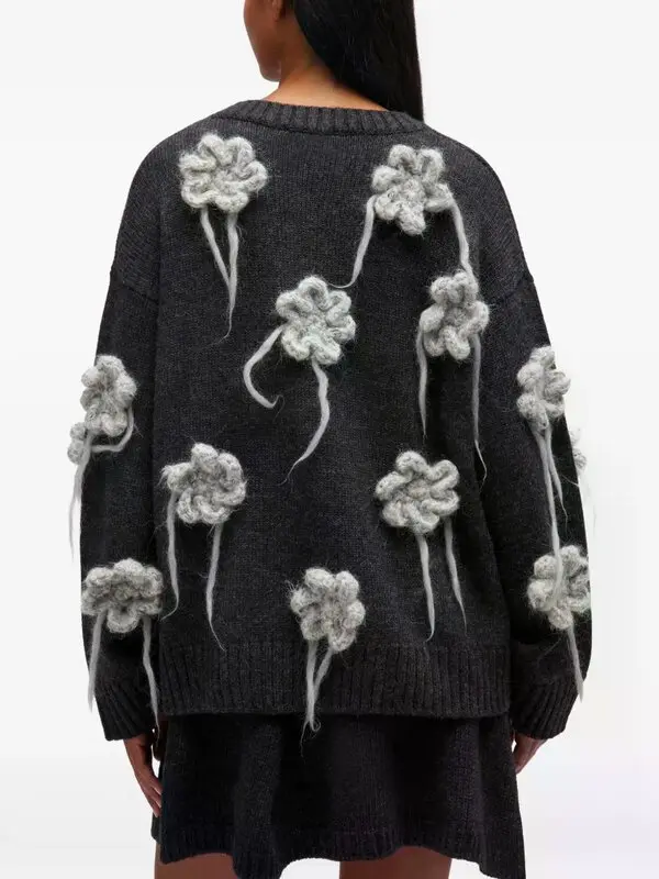 GANNI Crochet Flower Sweater