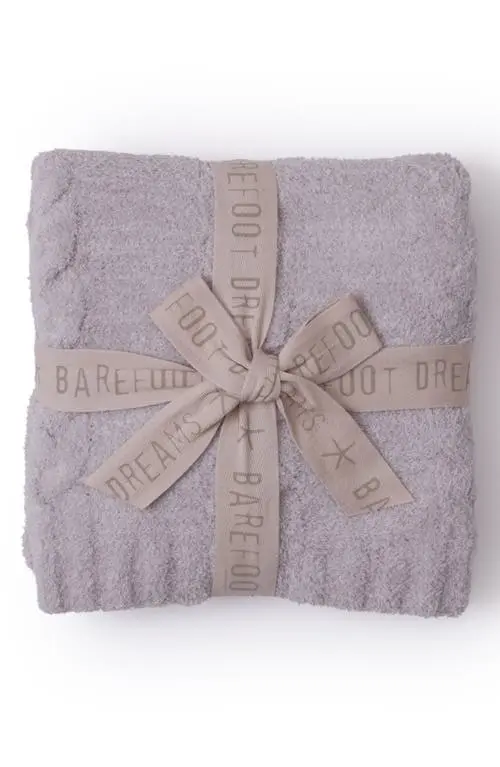 Barefoot Dreams Cozychic® Cable Receiving Blanket - He Almond-sandstone