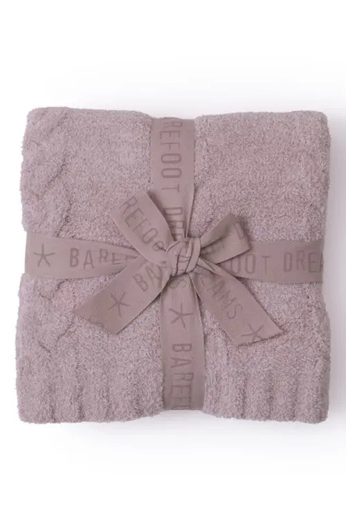 Barefoot Dreams Cozychic® Cable Receiving Blanket - He Dusty Rose-dusty