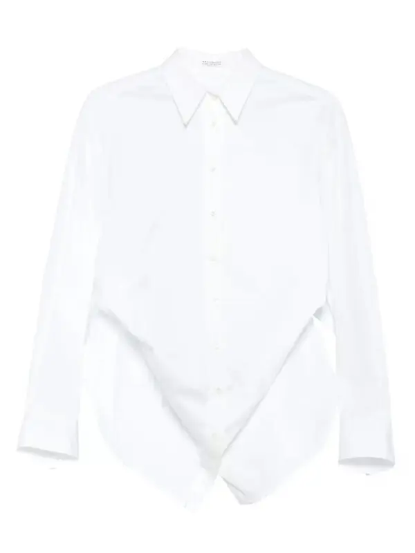 Brunello Cucinelli Button-up Curved-hem Shirt