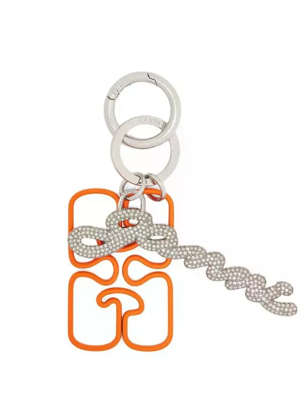 GANNI Chain-embellished Keyring