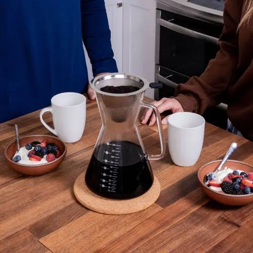 LONDON SIP Glass Pour Over Carafe W/ Reusable Filter