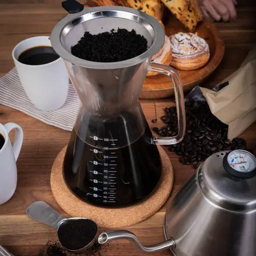 LONDON SIP Glass Pour Over Carafe W/ Reusable Filter