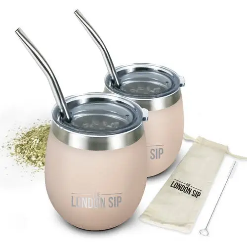 LONDON SIP Yerba Mate Cup Set 8oz - Safari Beige