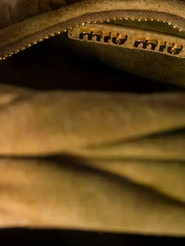 Miu Miu Wander Matelassé Suede Shoulder Bag