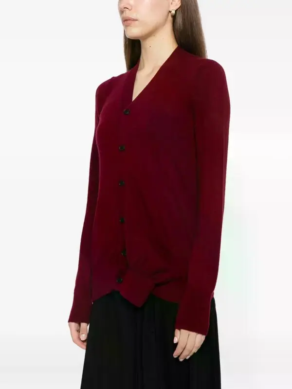 Yohji Yamamoto V-neck Long-sleeved Cardigan