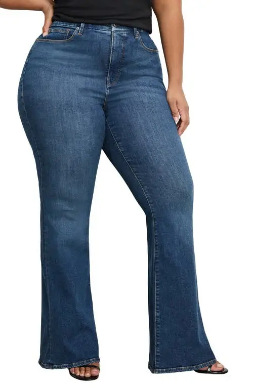 Good American Good Legs Flare Jeans - Blue