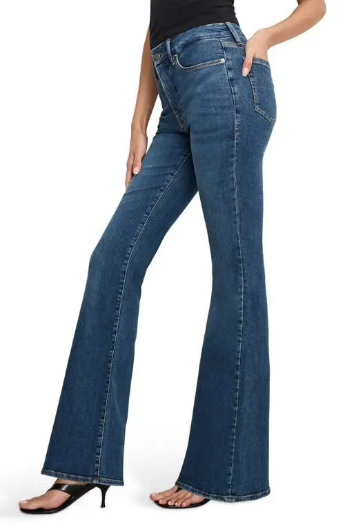 Good American Good Legs Flare Jeans - Blue