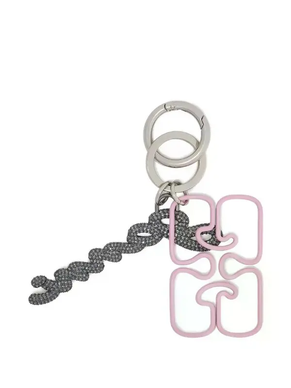 GANNI Logo-plaque Keyring