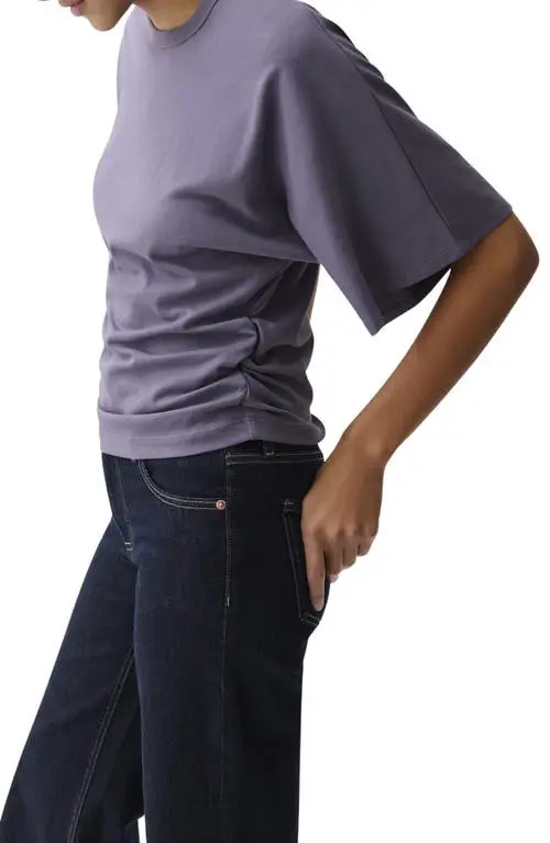 PISTOLA Veronica Drop Shoulder Cotton T-shirt - Acai