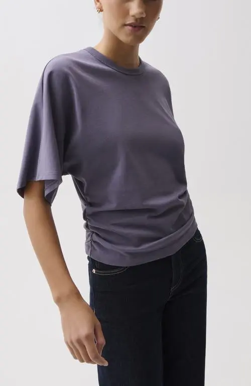 PISTOLA Veronica Drop Shoulder Cotton T-shirt - Acai