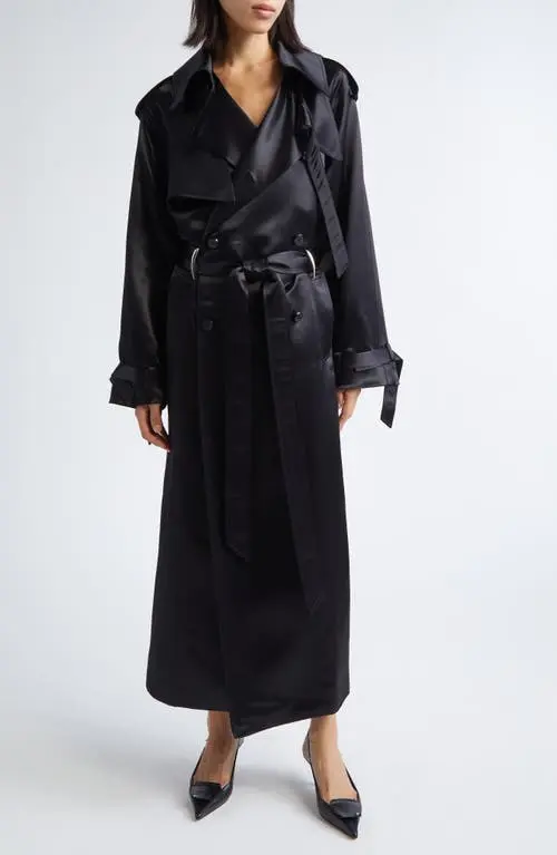 GRACE LING Claw Liquid Tailored Trench Coat