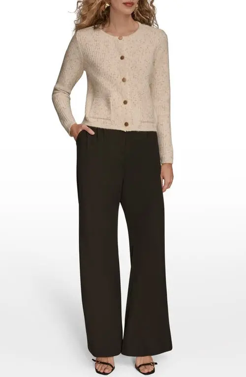 Donna Karan New York Metallic Ribbed Cardigan