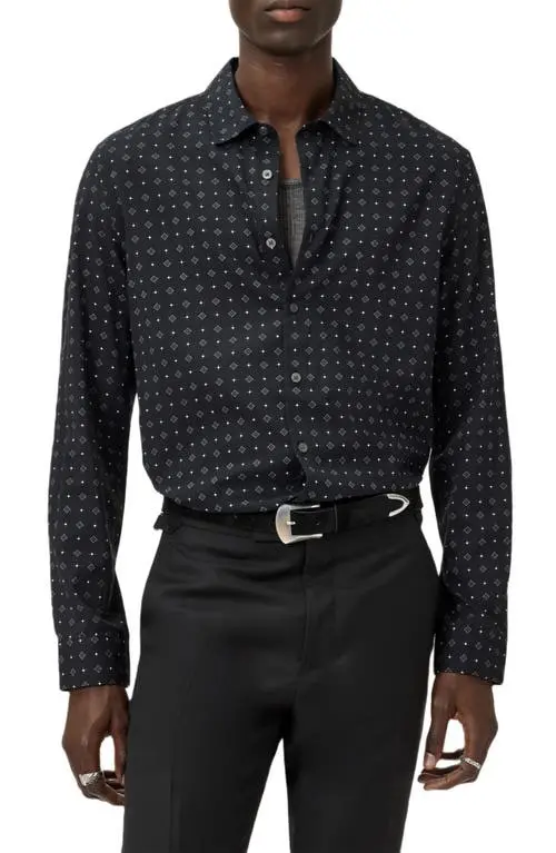 John Varvatos Luca Geometric Button-up Shirt