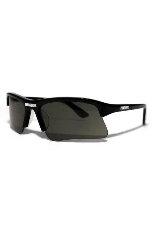 PLEASURES X Akila Active Semi-rimless Rectangular Sunglasses - Black