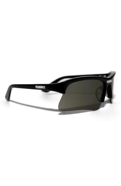 PLEASURES X Akila Active Semi-rimless Rectangular Sunglasses - Black