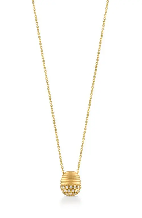 PAMELA ZAMORE Isla Diamond Pendant Necklace - Yellow Gold