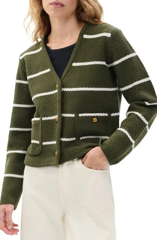 Rag & Bone Peggy Stripe Wool Cardigan - Armmt