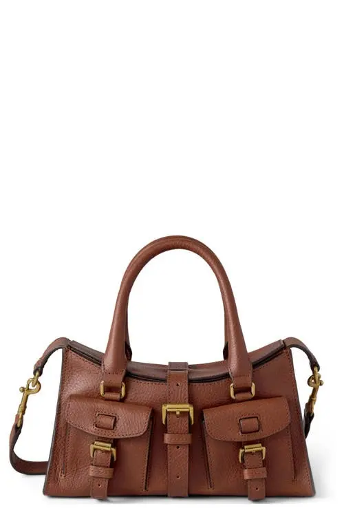 Mulberry Mini Roxanne Revived Grained Leather Crossbody Bag - Oak