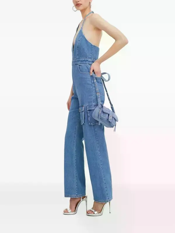 Bardot Halterneck Cargo Jumpsuit