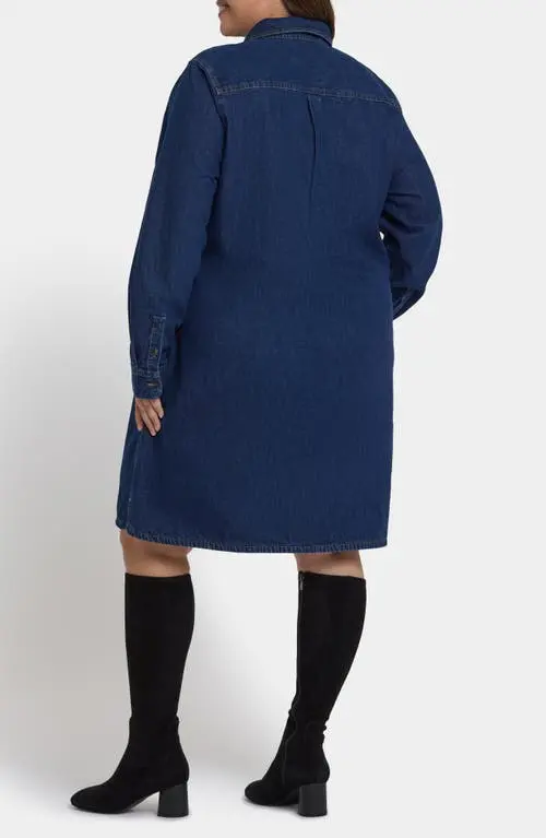 NYDJ Reese Long Sleeve Denim Shirtdress