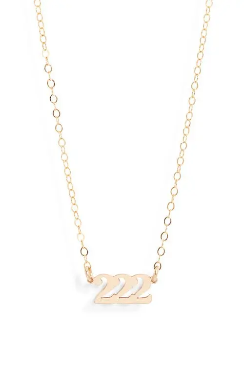 SET & STONES Angel Number Pendant Necklace - Gold/222