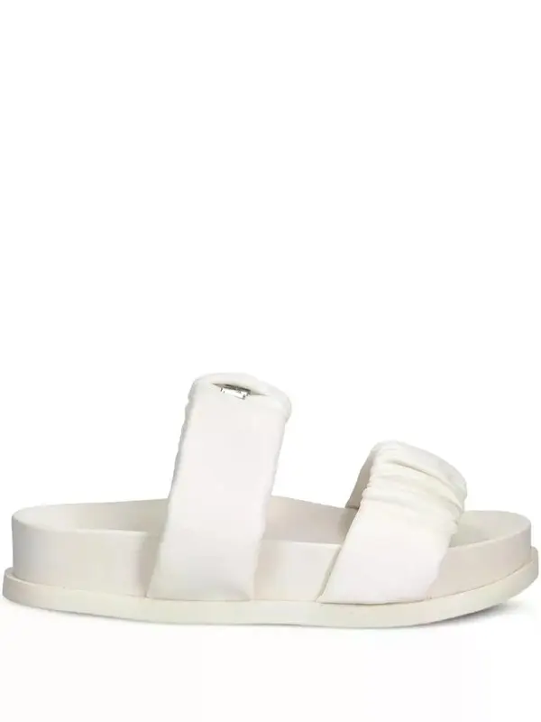 Armani Exchange Pleated Double-strap Slides