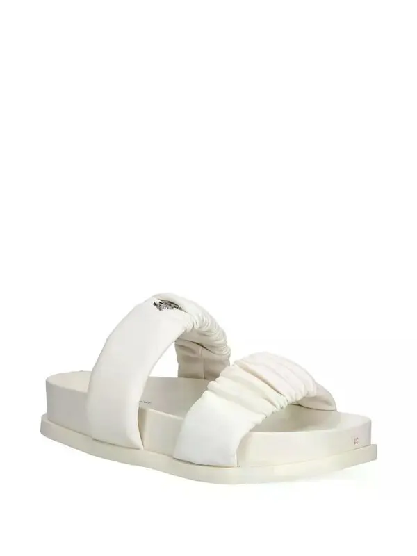 Armani Exchange Pleated Double-strap Slides