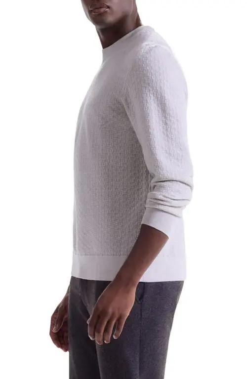 Bugatchi Basketweave Stitch Merino Wool Sweater - Sand
